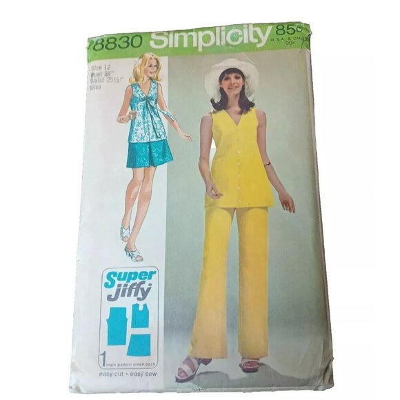 Simplicity | Office | Simplicity Pattern 883 2 Top Mini Skirt Paints ...